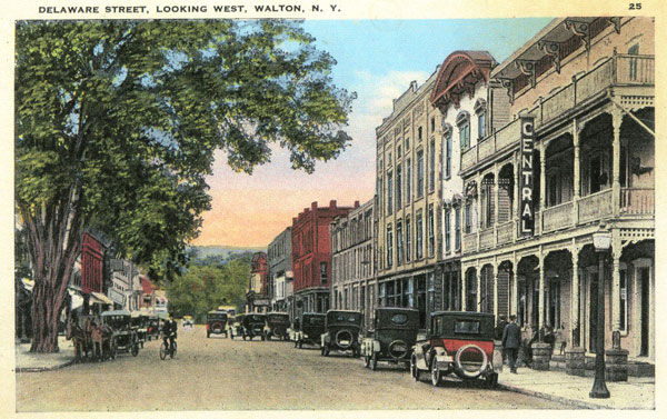 Delaware Street Looking West, Walton - Delaware County NY Genealogy and ...
